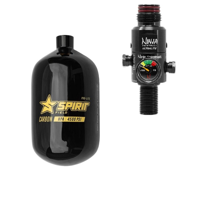 Spirit Field HPA Pro-Lite Carbon Tank 4.5k 68ci/1,1L + Regulator Ninja ...